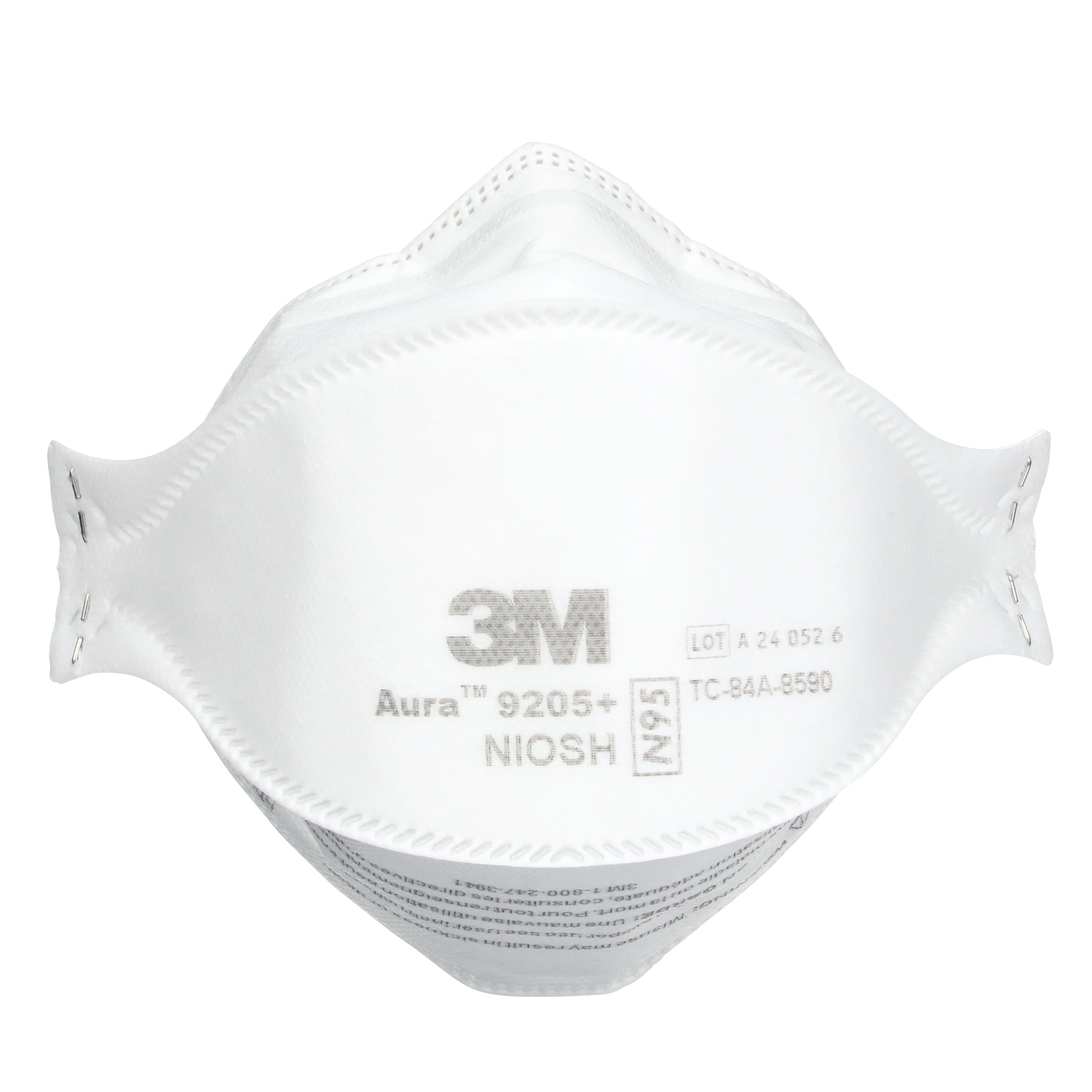 3M Aura™ Healthcare N95 Particulate Respirator 9205+ | Ultra-Lightweight Three-Panel Flat-Fold ...