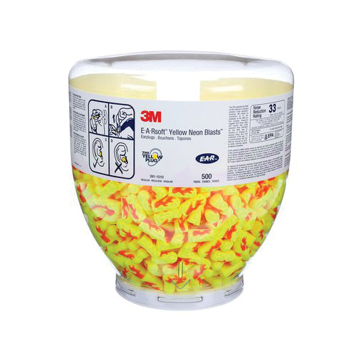 3M E-A-Rsoft 391-1010 ~ E-A-R Soft Yellow Neon Blasts One Touch ...