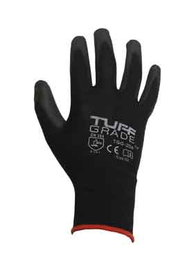 Work Gloves Tuff Grade TGG-206-09 Gloves 13 Gauge Nylon Polyurethane ...